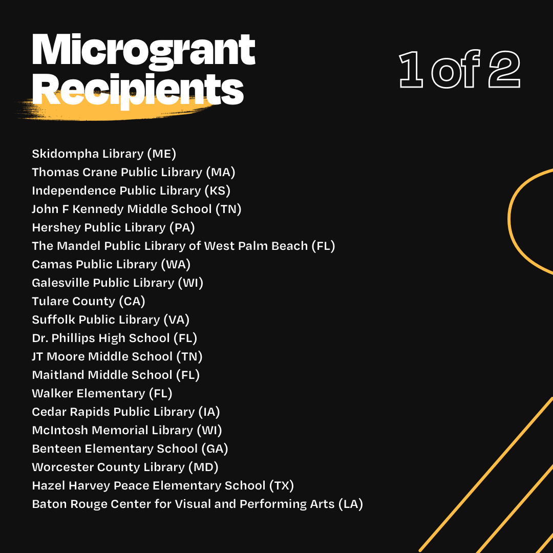 Congratulations Beanstack Black Voices Microgrants Recipients