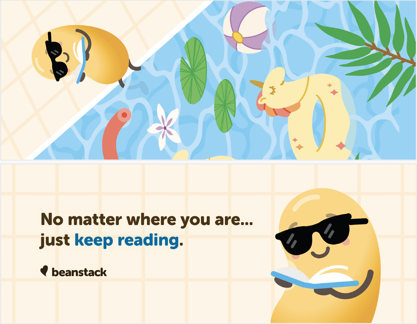 Printable Bookmarks: Benny Reading at the Pool